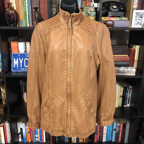 Big Chill | Jackets & Coats | Big Chill Vintage Brown Faux Leather ...